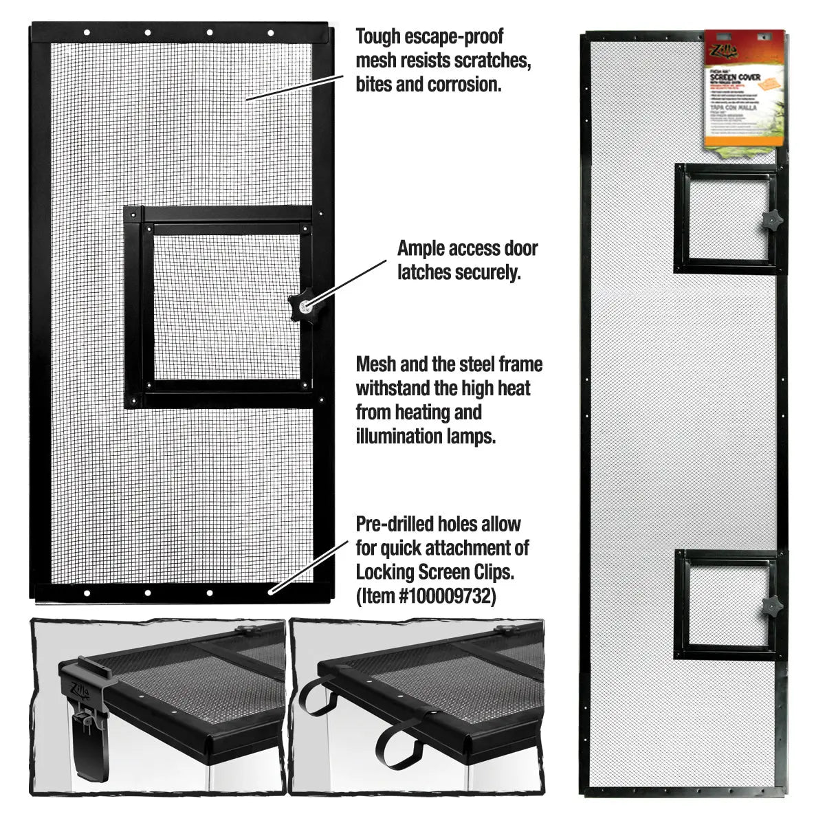 Zilla Screen Cover with Door – All Reptiles
